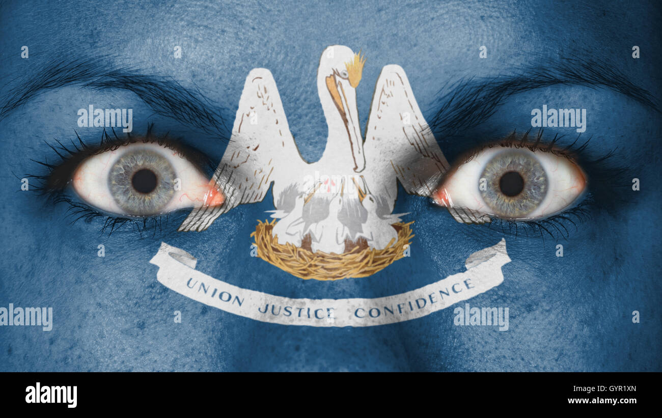 Close up of eyes with flag Stock Photo - Alamy