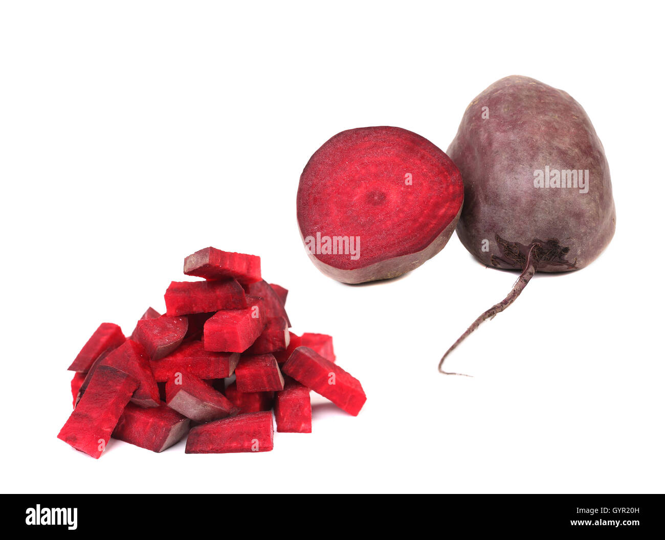 Sliced beetroot isolated on white Stock Photo - Alamy