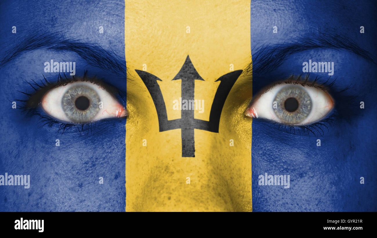 Close up of eyes with flag Stock Photo - Alamy