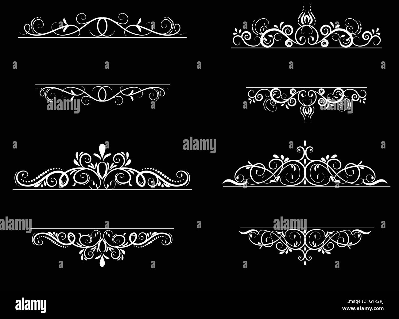Vintage vector swirl frame set Stock Vector Image & Art - Alamy
