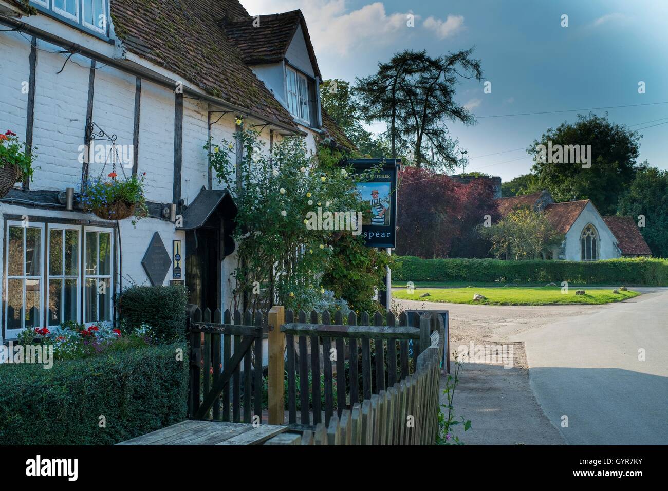 The Bull & Butcher Pub, Turville Village, The Chilterns ...