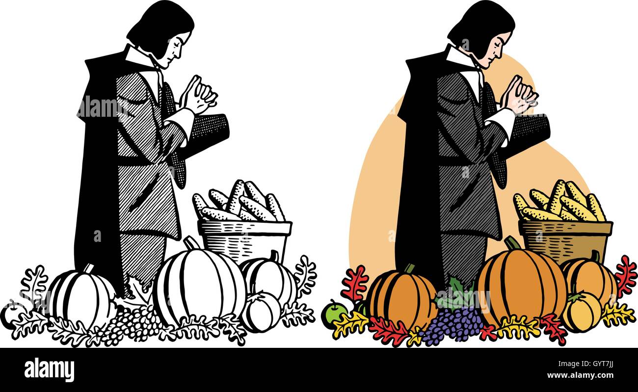 Solemn pilgrim Stock Vector Images - Alamy