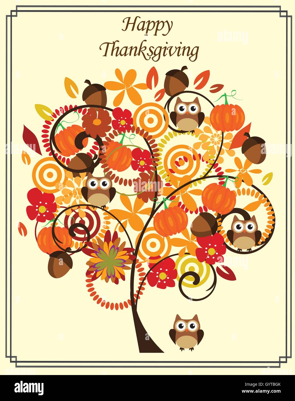 vector illustration of a fall background with leaves Stock Vector Image ...