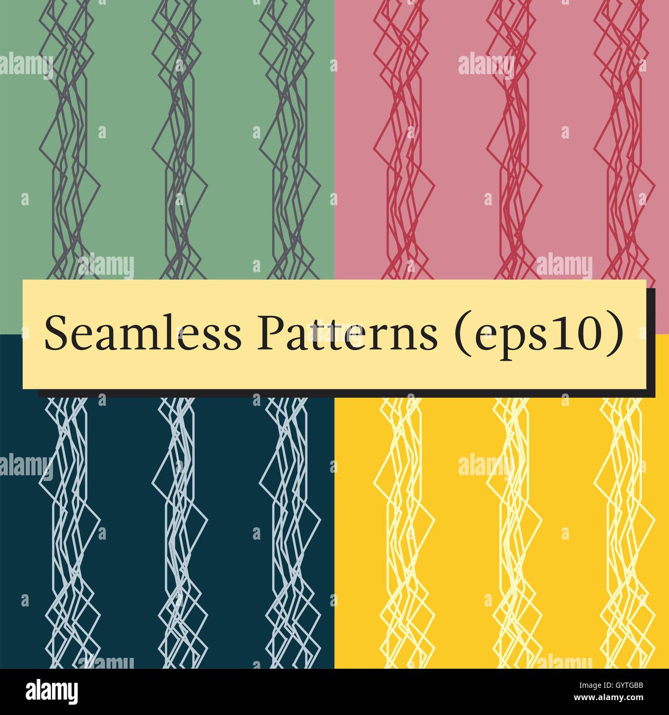 Seamless abstract vertical lines patterns backgrounds set Stock Vector ...