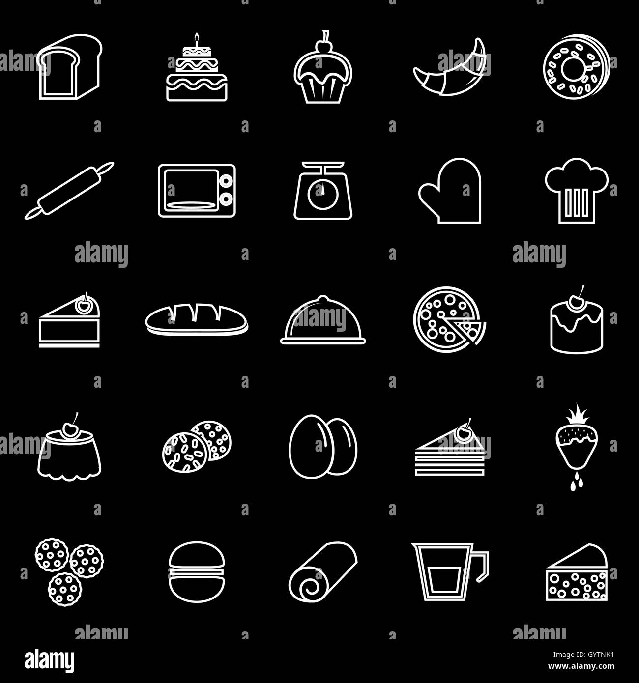 Bakery bread line style Stock Vector Images - Alamy