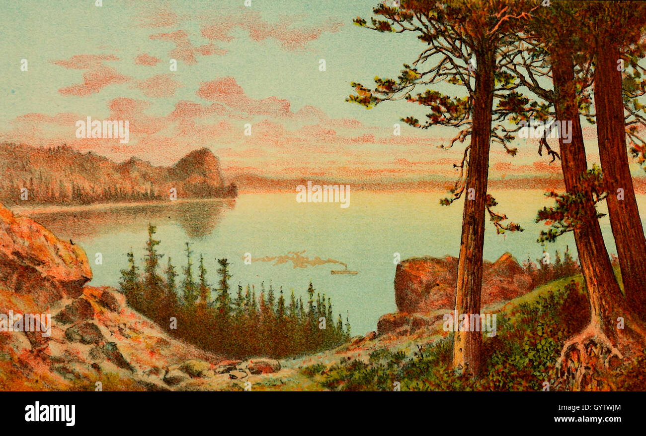 Vintage lake tahoe hi-res stock photography and images - Alamy