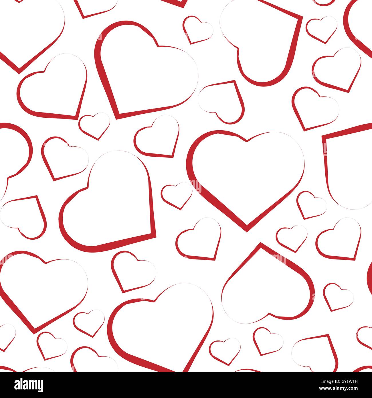 Seamless pattern white hearts Stock Vector Images - Alamy