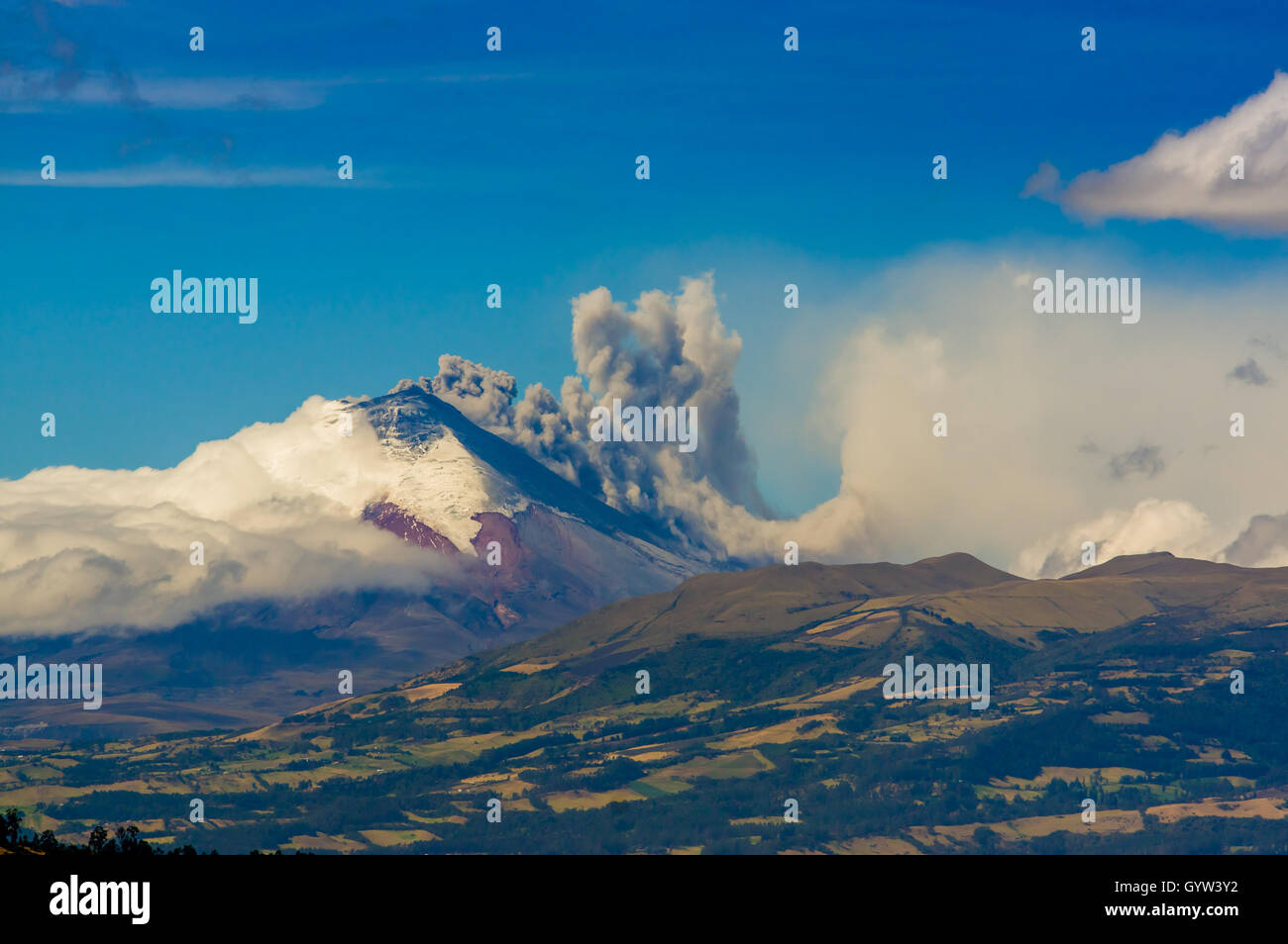 Cotopaxi volcano eruption in Ecuador, South America Stock Photo - Alamy