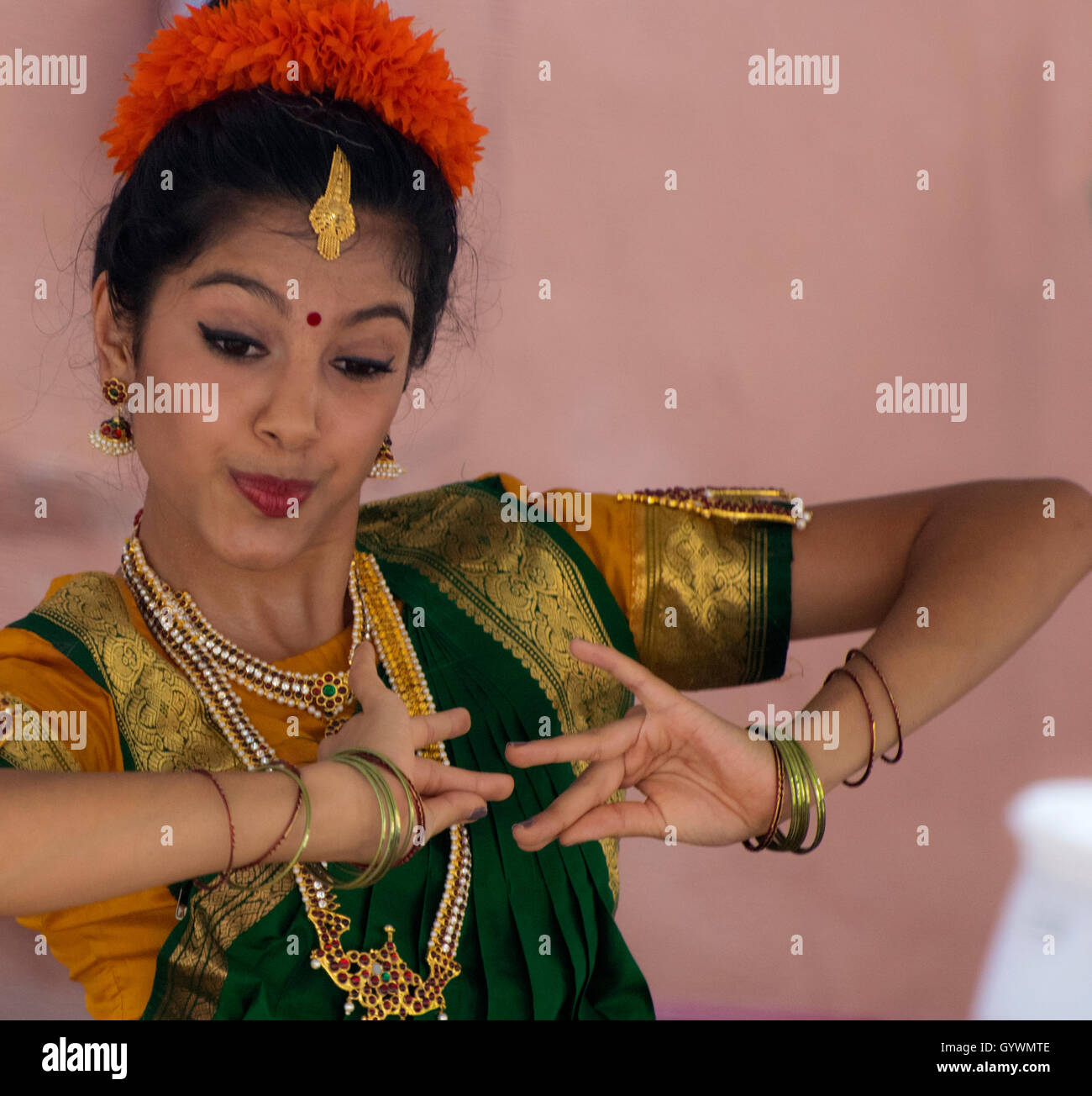 Indian woman dancing hi-res stock photography and images - Alamy