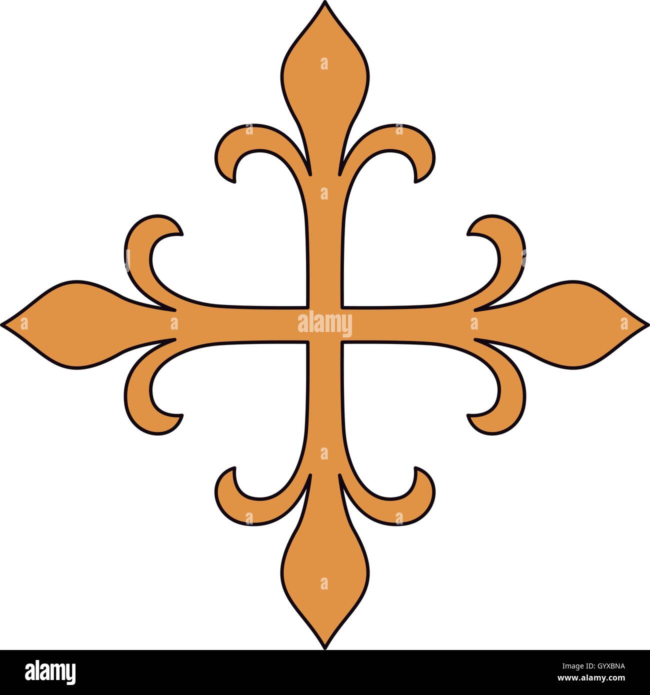 Isolated gold cross design Stock Vector Image & Art - Alamy