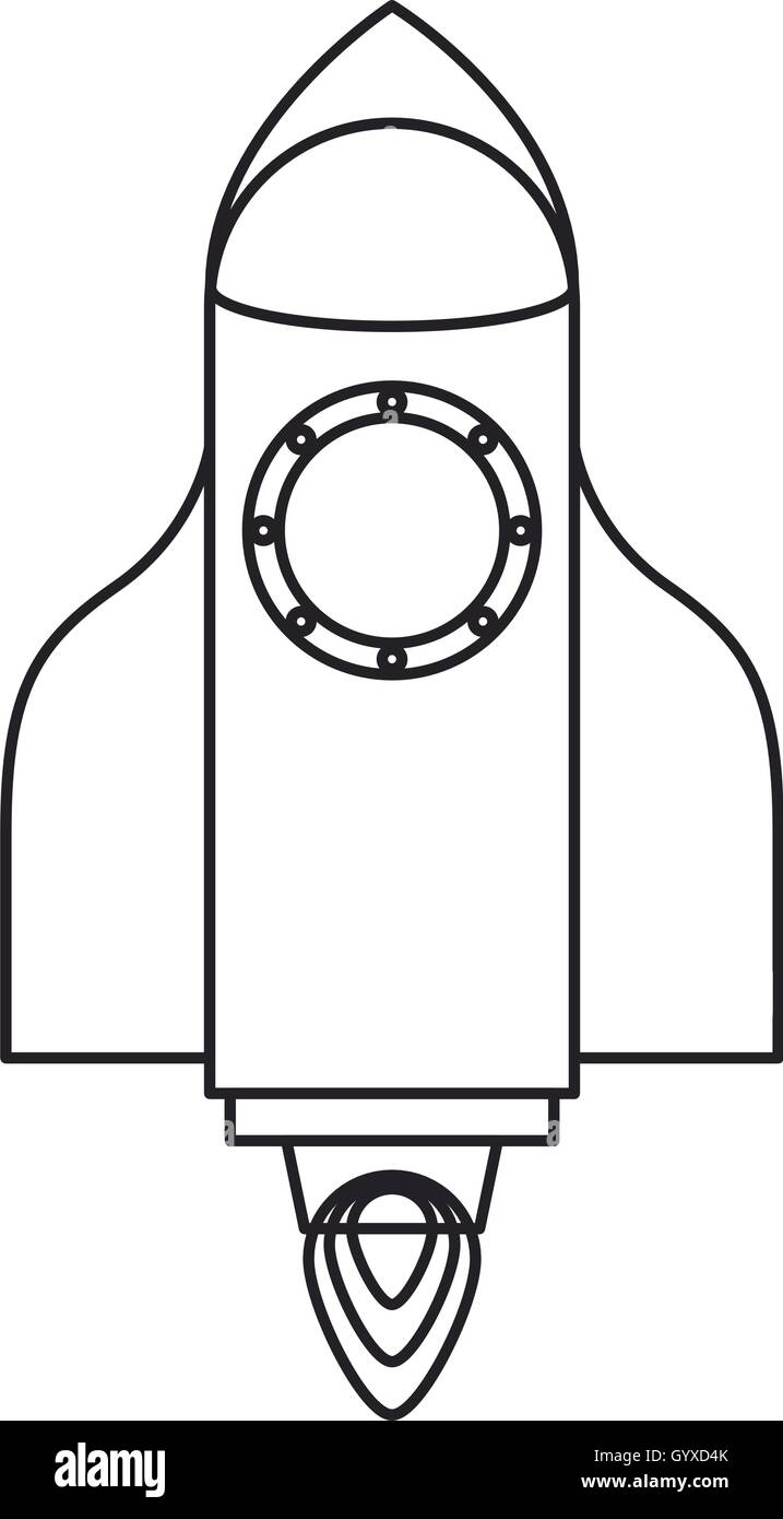 Isolated rocket with flame design Stock Vector Image & Art - Alamy