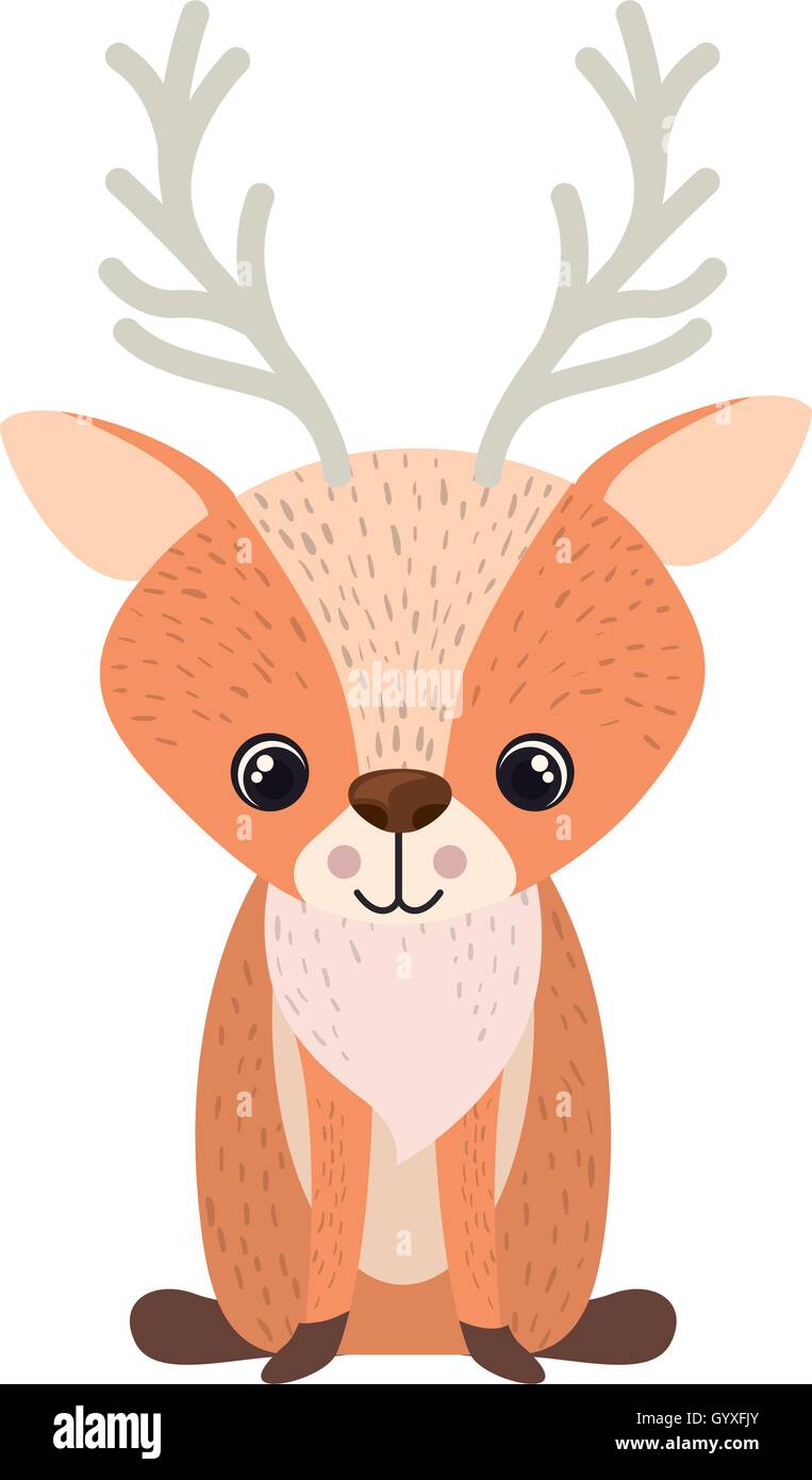 Reindeer cartoon of Merry Christmas design Stock Vector Image & Art - Alamy