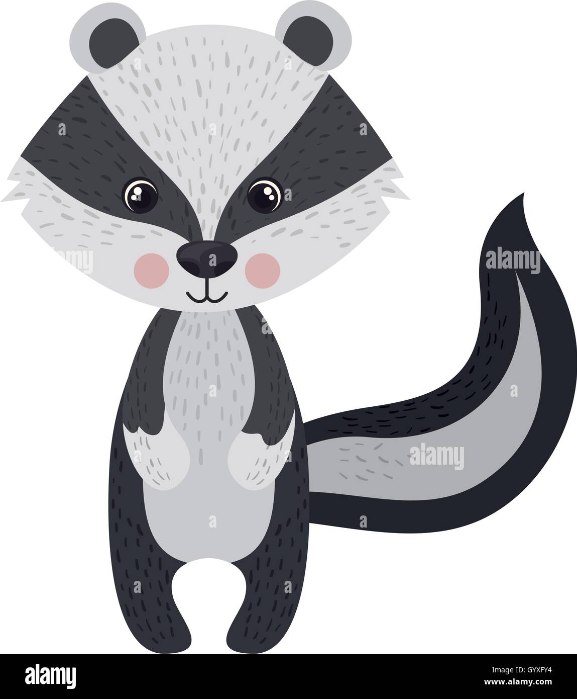 Isolated skunk cartoon design Stock Vector Image & Art - Alamy