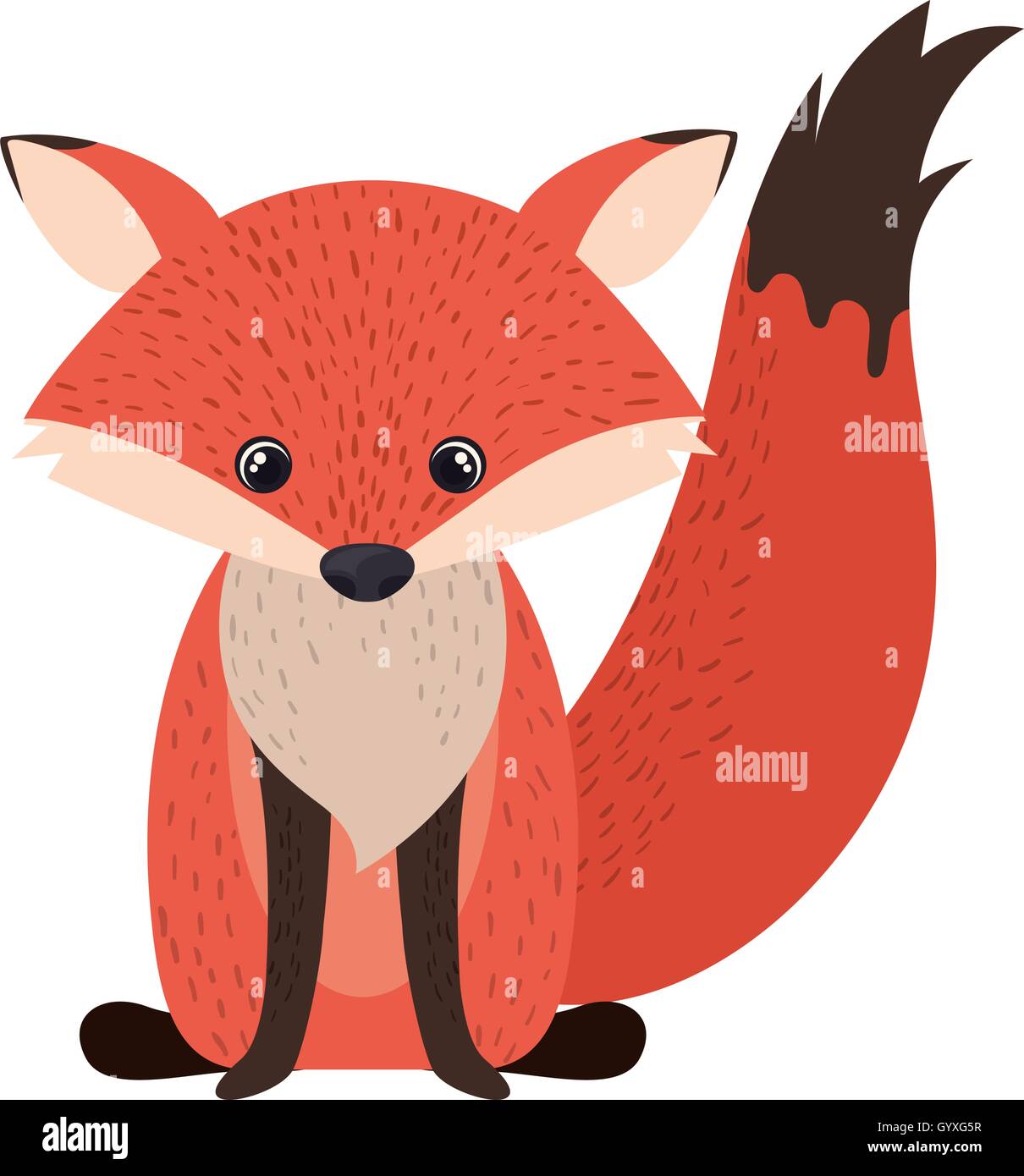 Isolated fox cartoon design Stock Vector Image & Art - Alamy