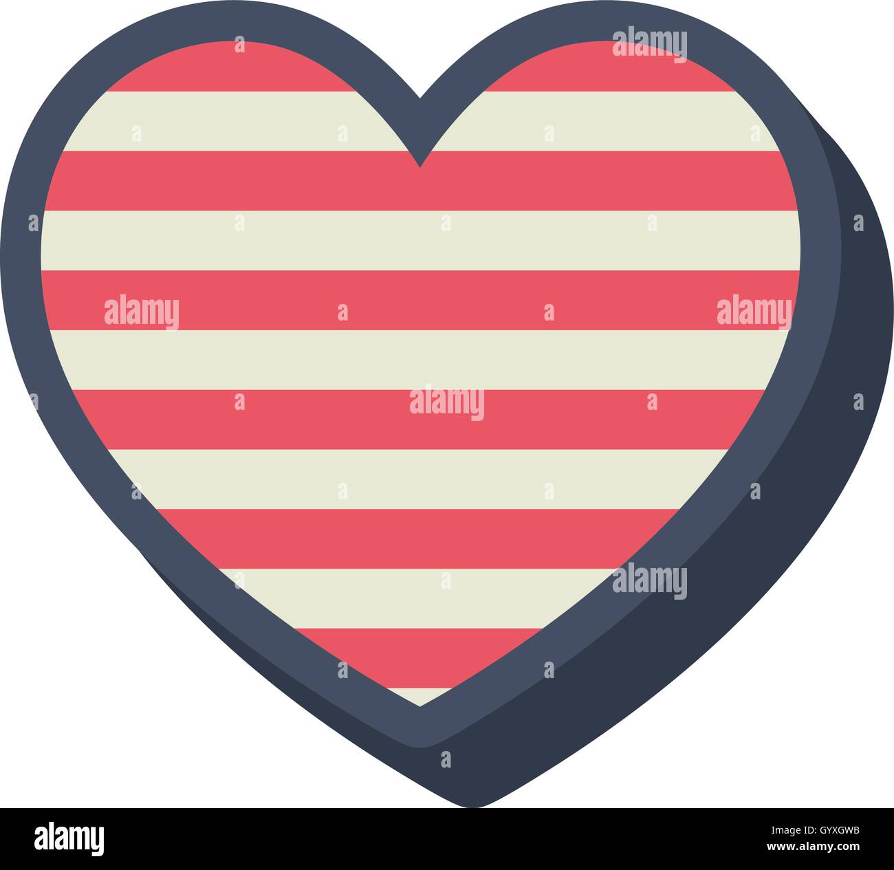 Heart shape with stars and lines inside design Stock Vector Image & Art ...