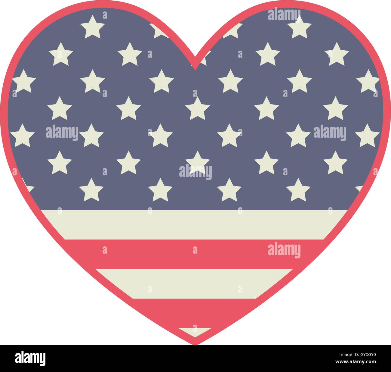 Heart shape with stars and lines inside design Stock Vector Image & Art ...