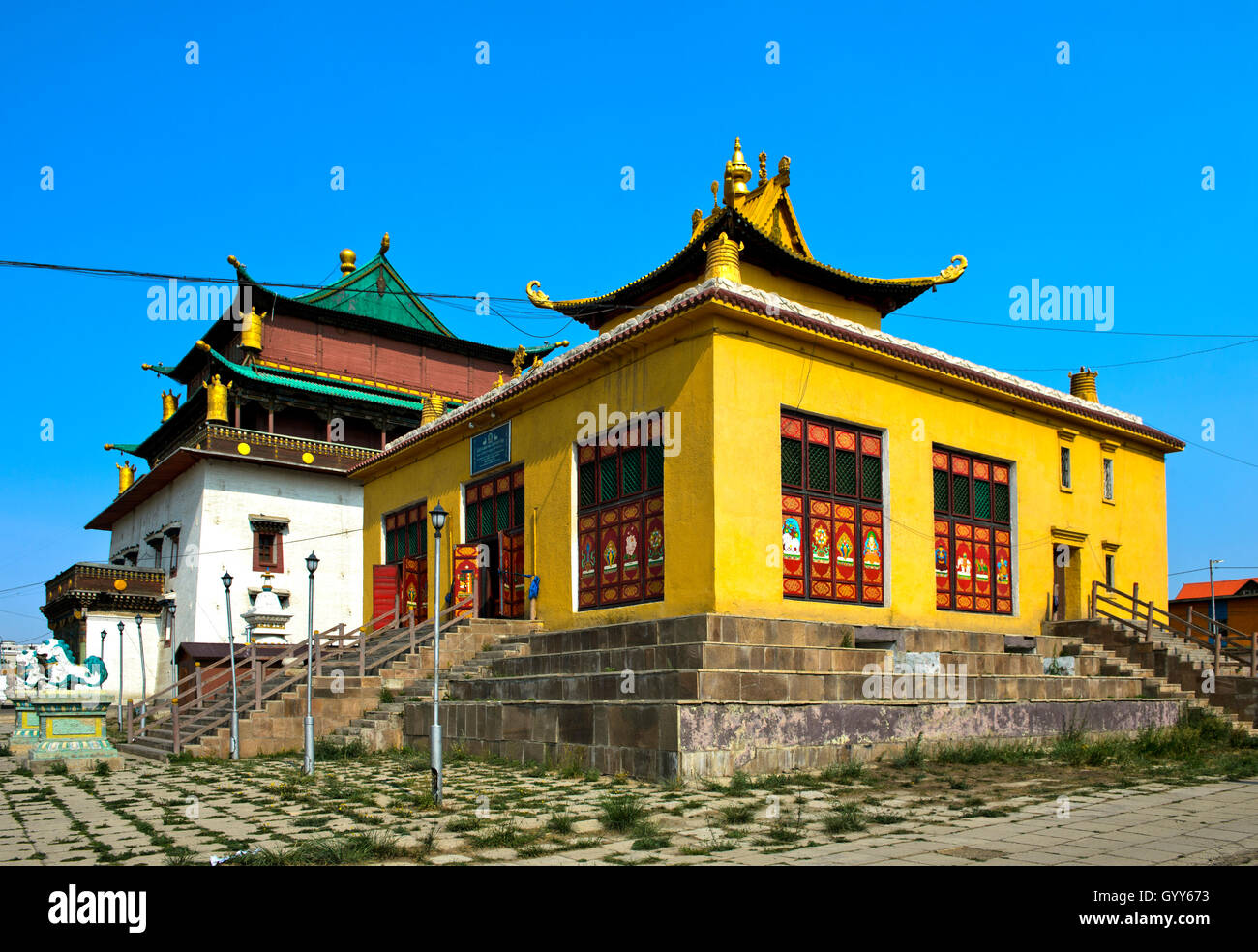 Kalachakra Tantric Institute, Dechengalapa Tempel, Gandan Monastery, Ulaanbaatar, Mongolia Stock ...