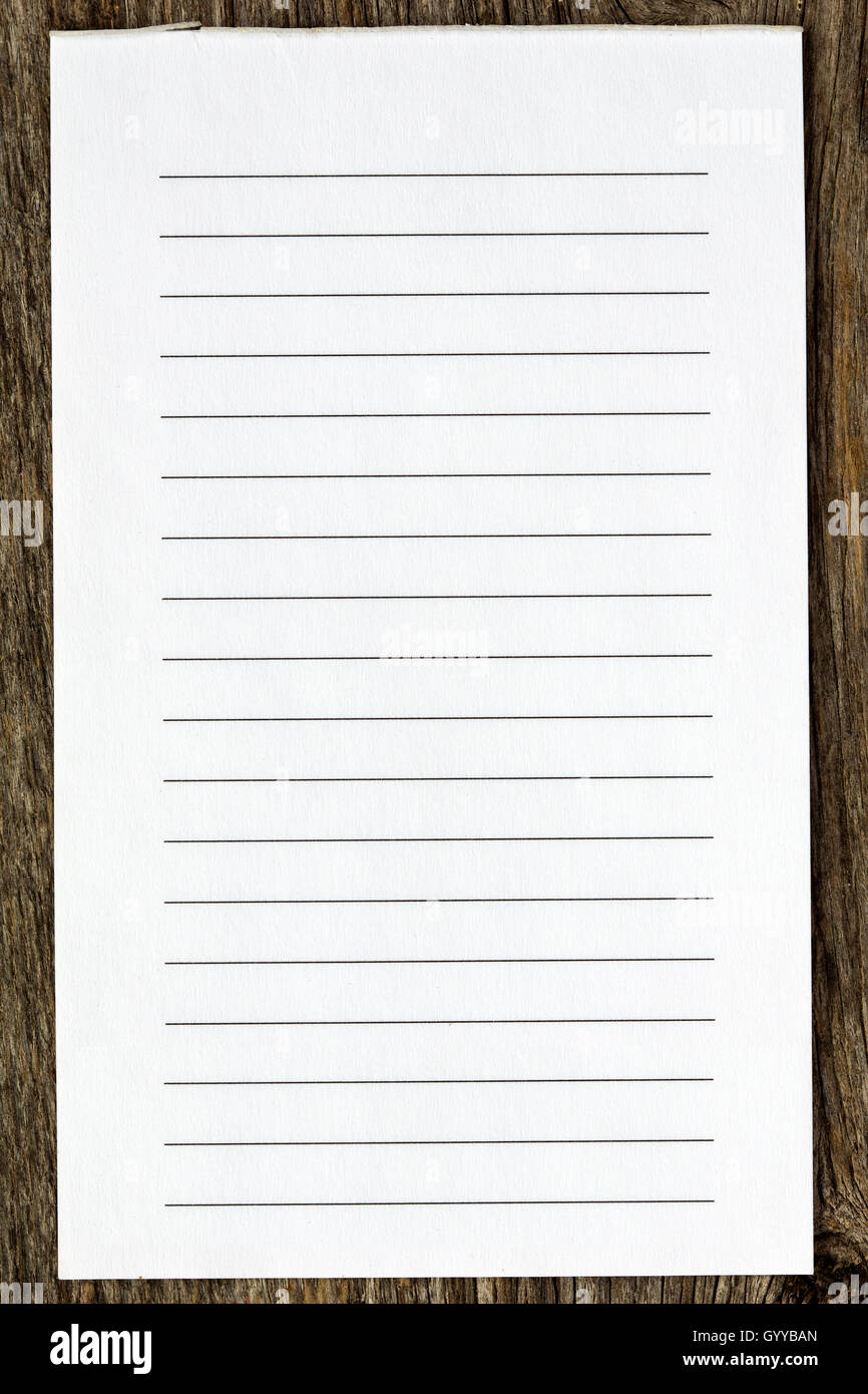 Blank lined paper for your text or message Stock Photo - Alamy