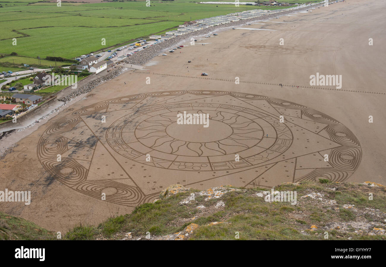 The Ring of Anhur Sand Art by International Snow and Sand Artist Simon ...