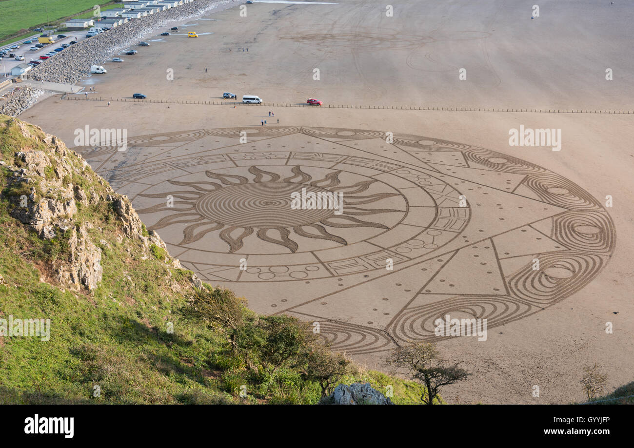 The Ring of Anhur Sand Art by International Snow and Sand Artist Simon ...