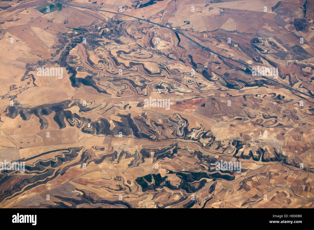 Abstract sand terraced background pattern, problems with erosion Stock ...