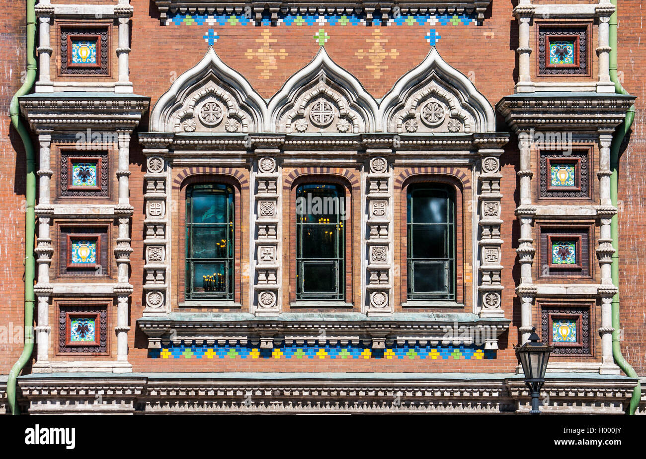 Windows of the Church of the Savior on Spilled Blood Stock Photo - Alamy