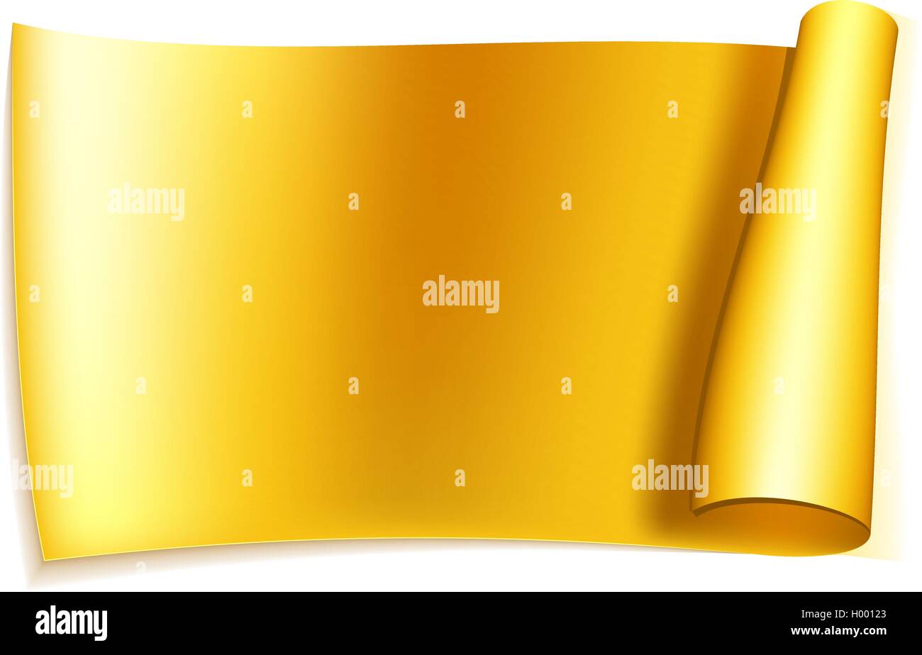 Big gold ribbon Stock Vector Image & Art - Alamy