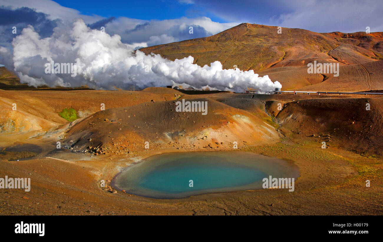 Krafla geothermal area, Iceland, Namaskard Stock Photo - Alamy