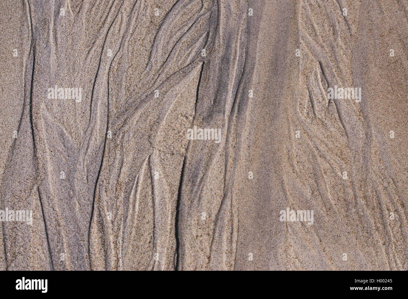 Sand pattern at the beach Stock Photo - Alamy