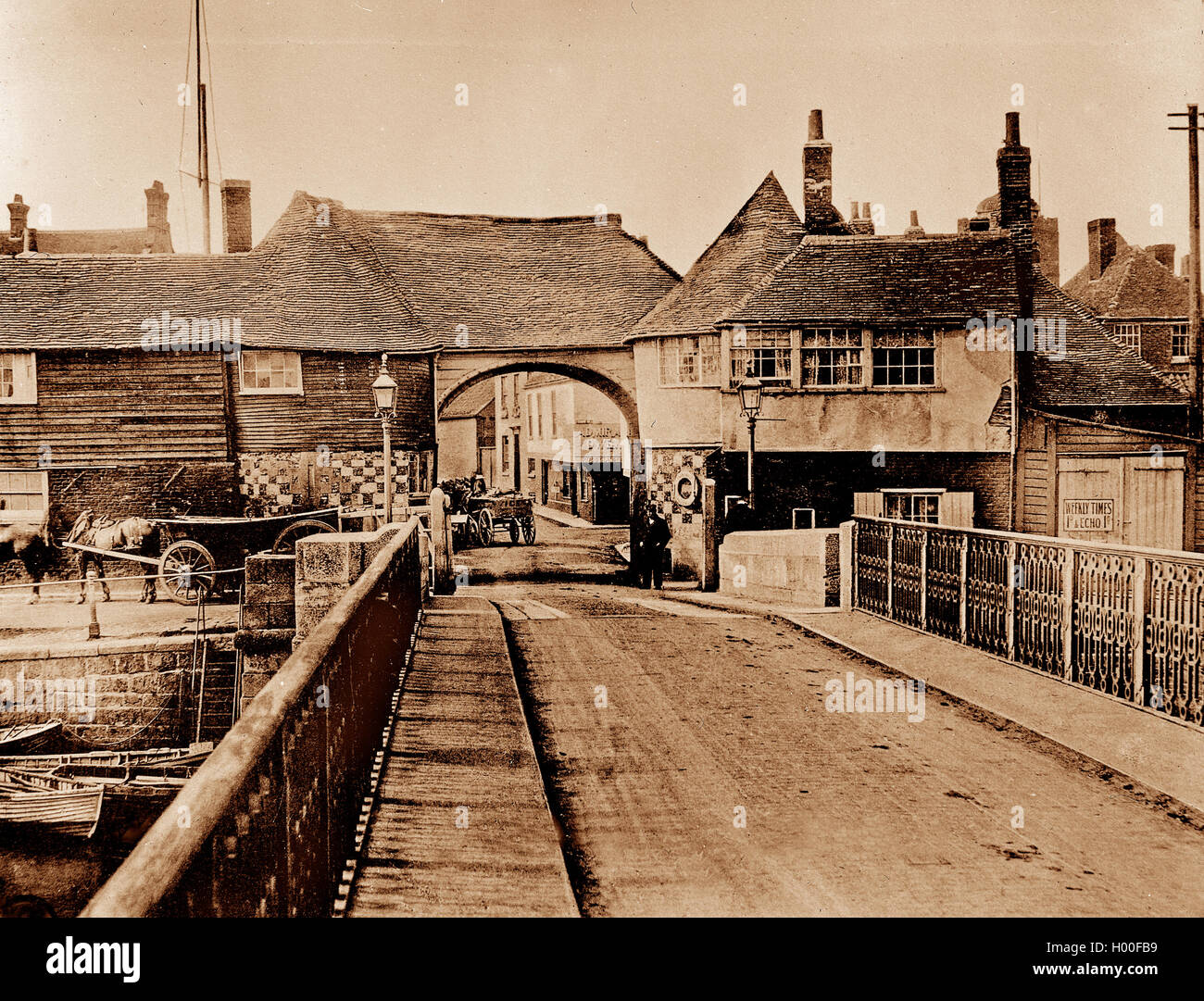 The Barbican and bridge Sandwich Kent Stock Photo - Alamy