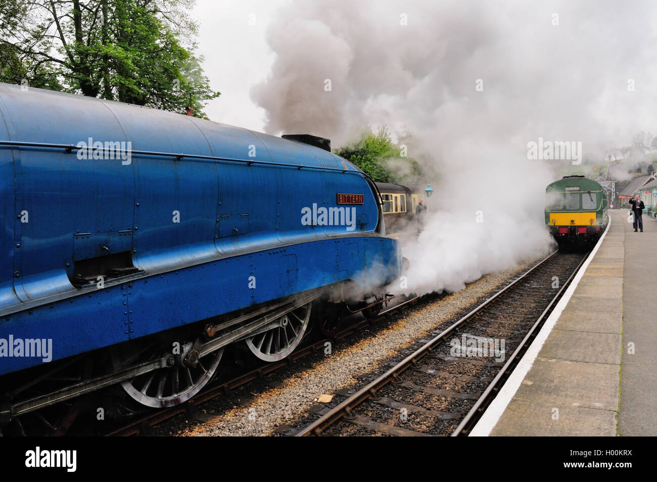 LNER Class A4 Pacific No 4464 (60019) "Bittern" entering Grosmont ...