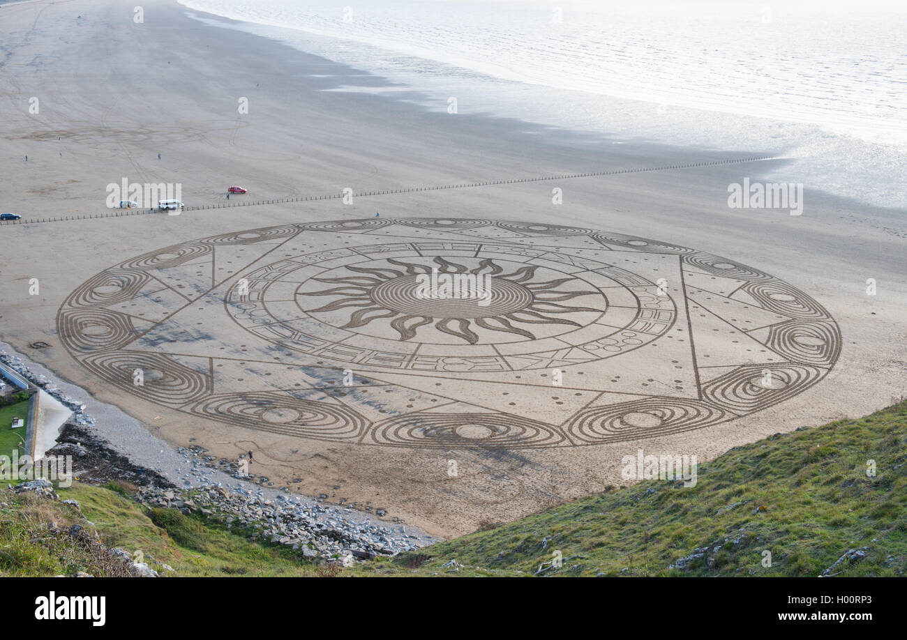The Ring of Anhur Sand Art by International Snow and Sand Artist Simon ...