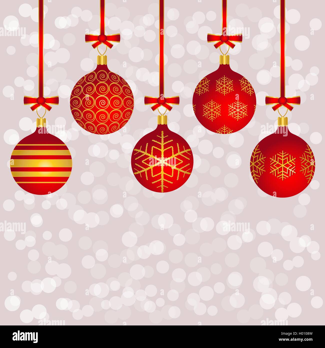 Christmas ornament backdrop on red Stock Vector Images - Alamy