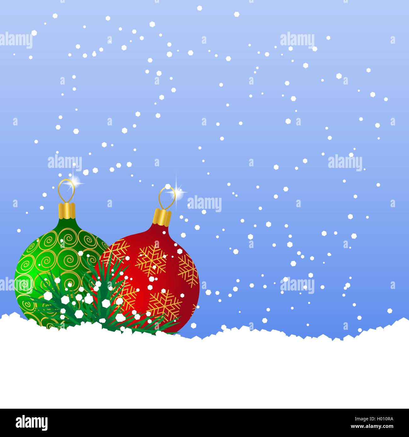 Christmas tree branch on red background Stock Vector Images - Alamy