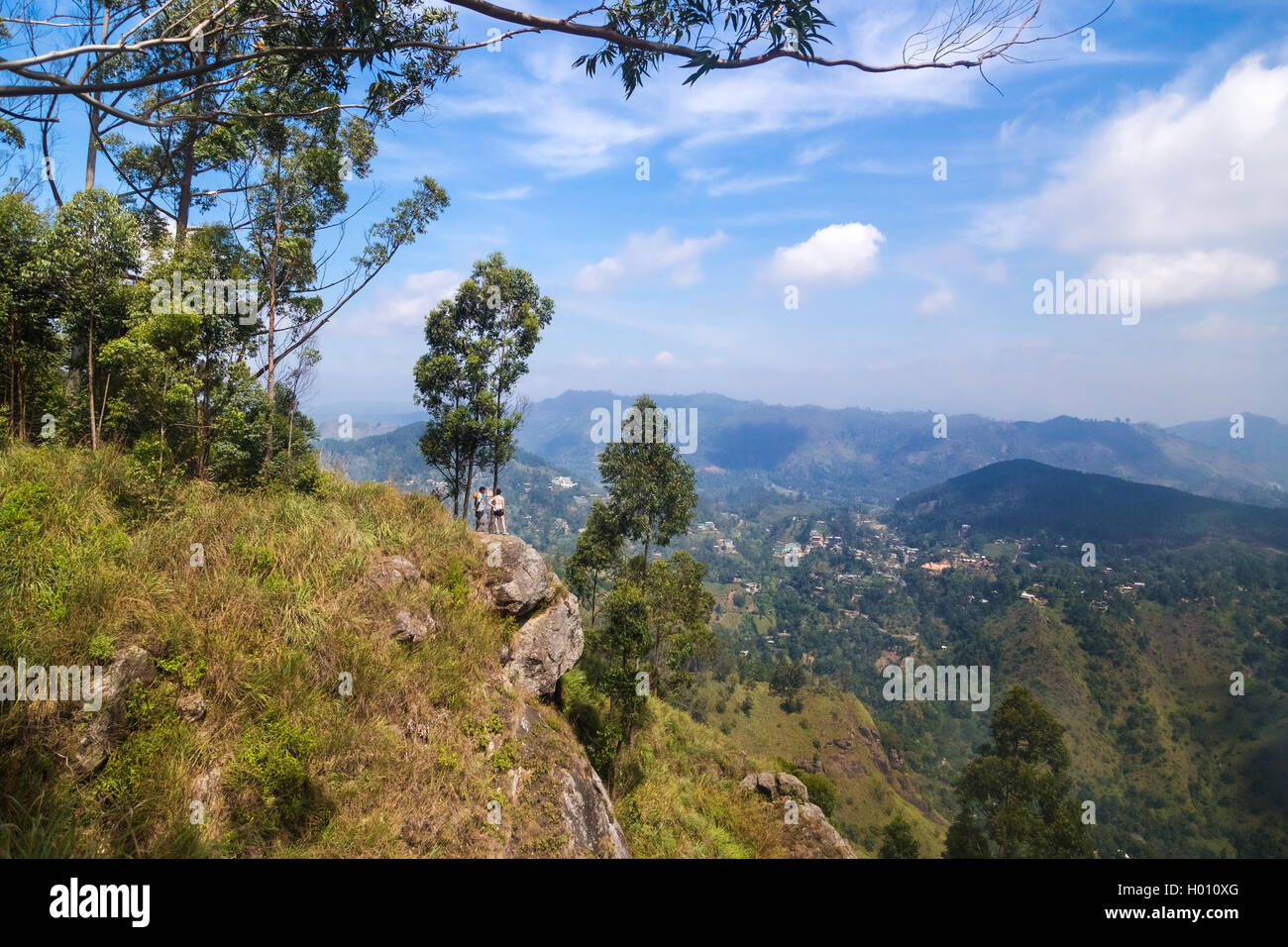 ELLA, SRI LANKA - MARCH 2, 2014: Tourists enjoying in beautiful view on ...