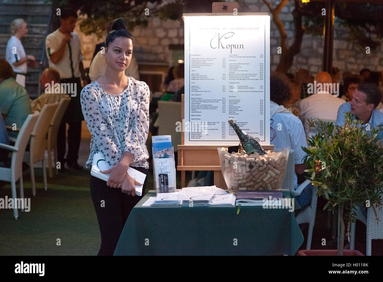 Hostess restaurant table hi-res stock photography and images - Alamy