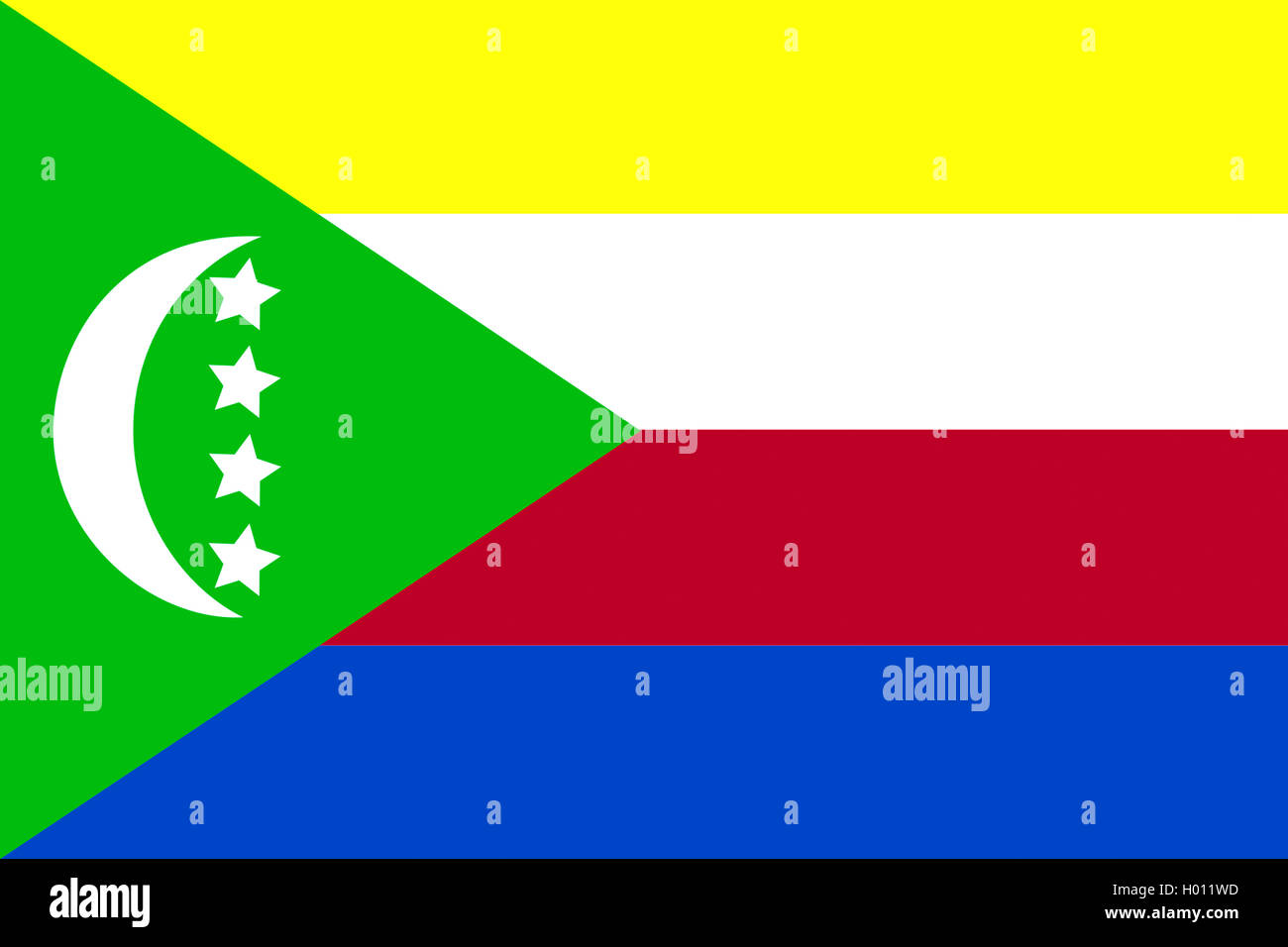 flag of the Comoros, Comoros Stock Photo - Alamy