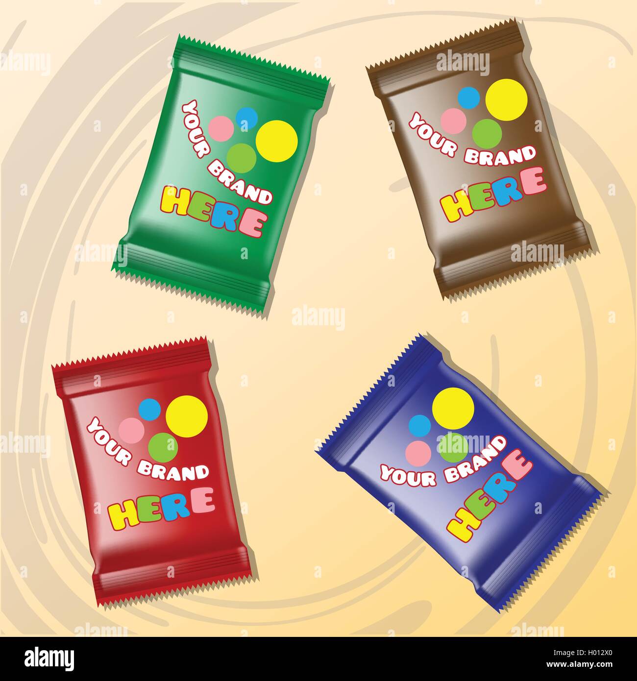 Open sweet packet blank Stock Vector Images - Alamy