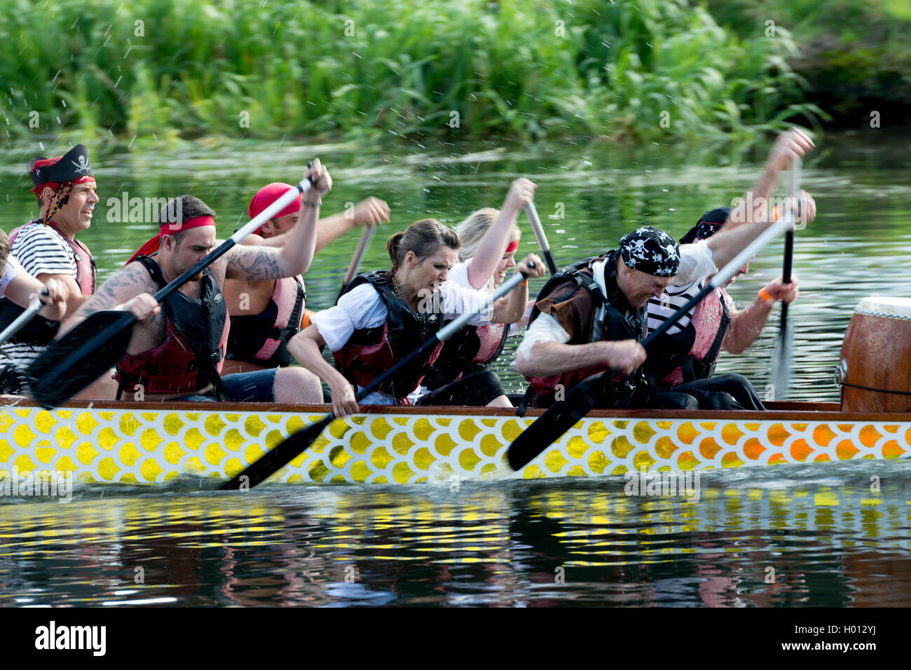 Dragon boat racing Stock Photo - Alamy