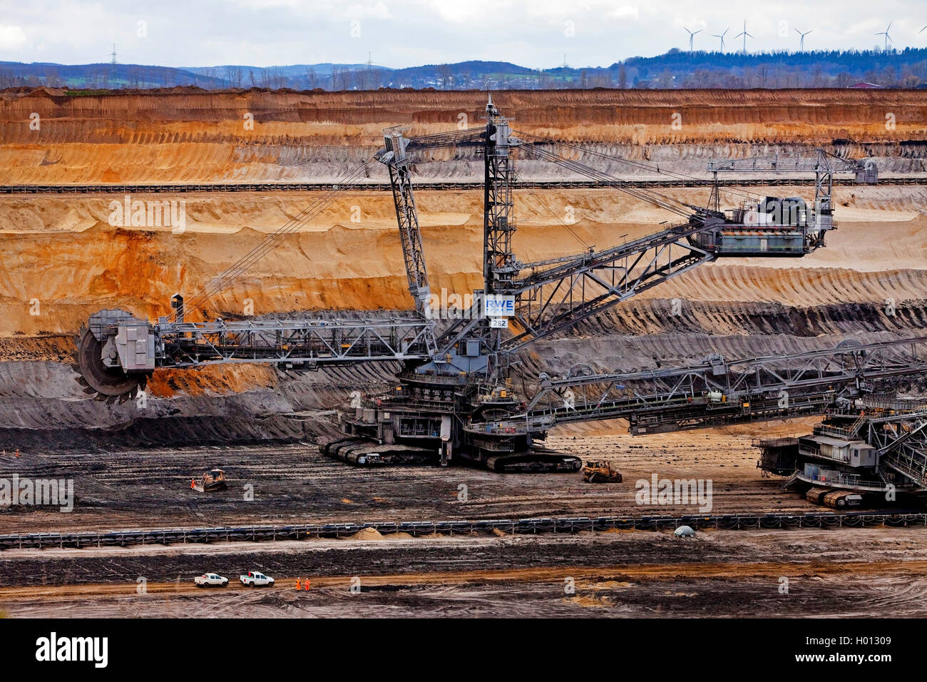 bucket wheel excavator of Inden brown coal surface mining, Germany ...