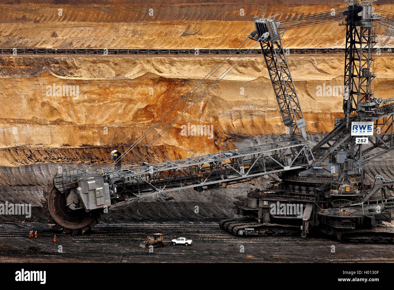 bucket wheel excavator of Inden brown coal surface mining, Germany ...
