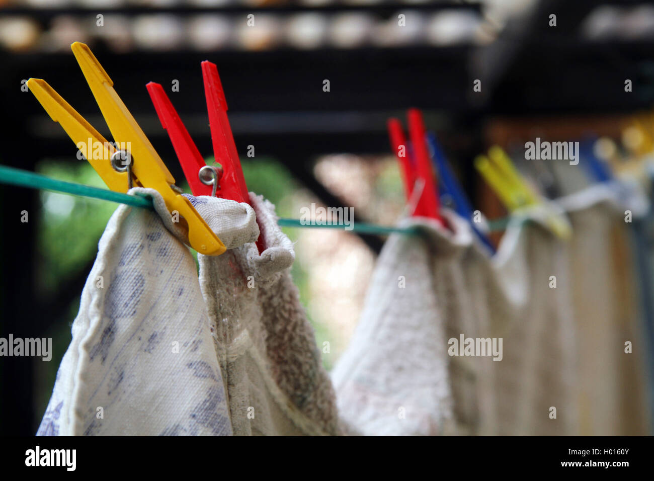 Air drying clothes hi-res stock photography and images - Alamy