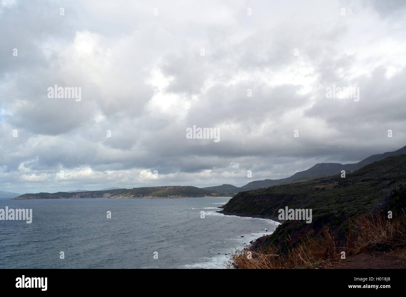 Sea landscape with bad weather and the cloudy sky Stock Photo - Alamy