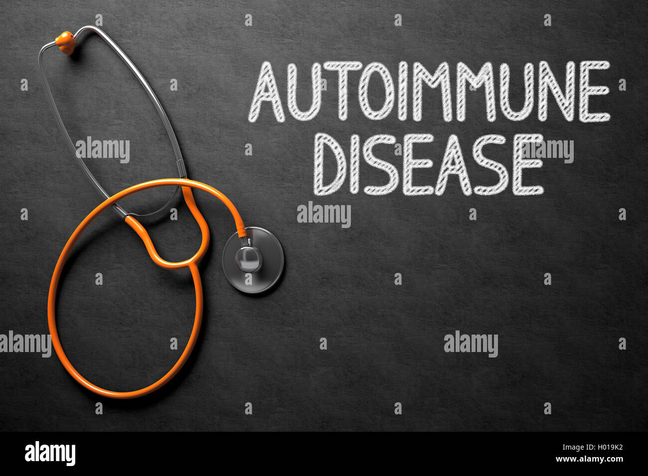 Chalkboard with Autoimmune Disease Concept. 3D Illustration Stock Photo ...