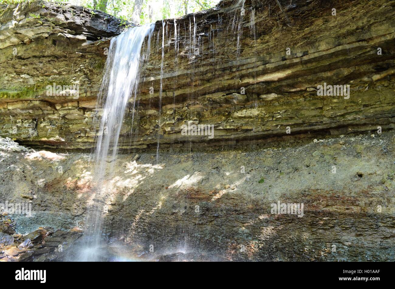 Waterfall in the Park Stock Photo - Alamy
