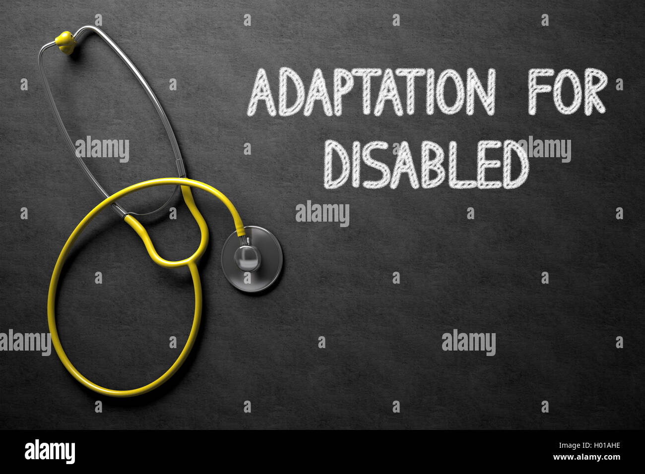 Adaptation For Disabled on Chalkboard. 3D Illustration Stock Photo - Alamy