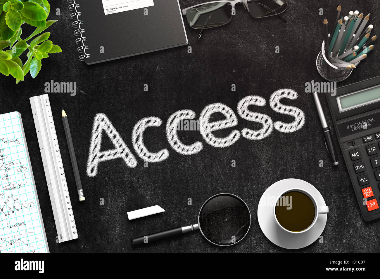 Access Handwritten on Black Chalkboard. 3D Rendering Stock Photo - Alamy