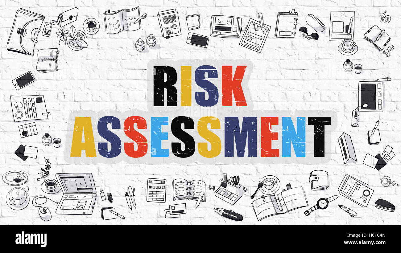 Risk Assessment Concept. Multicolor on White Brickwall Stock Photo - Alamy