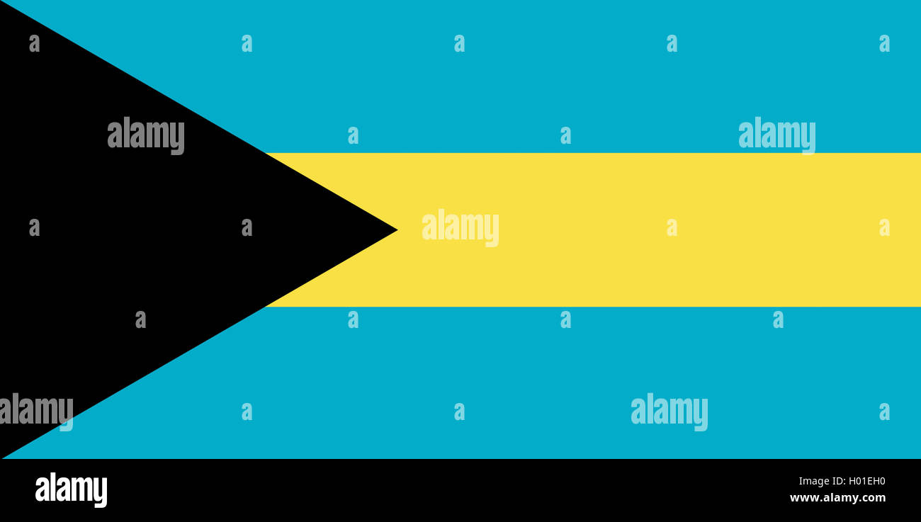 flag of Bahamas, The Bahamas Stock Photo - Alamy