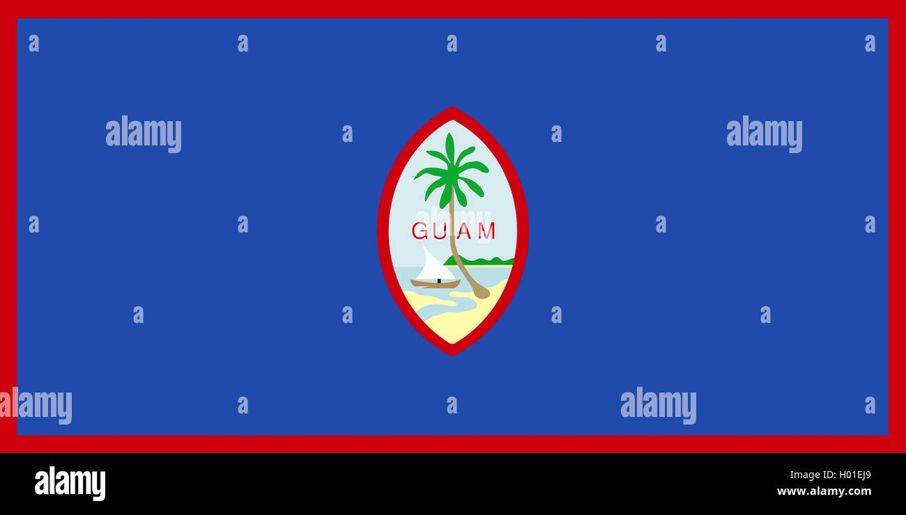 flag of Guam, Guam Stock Photo - Alamy